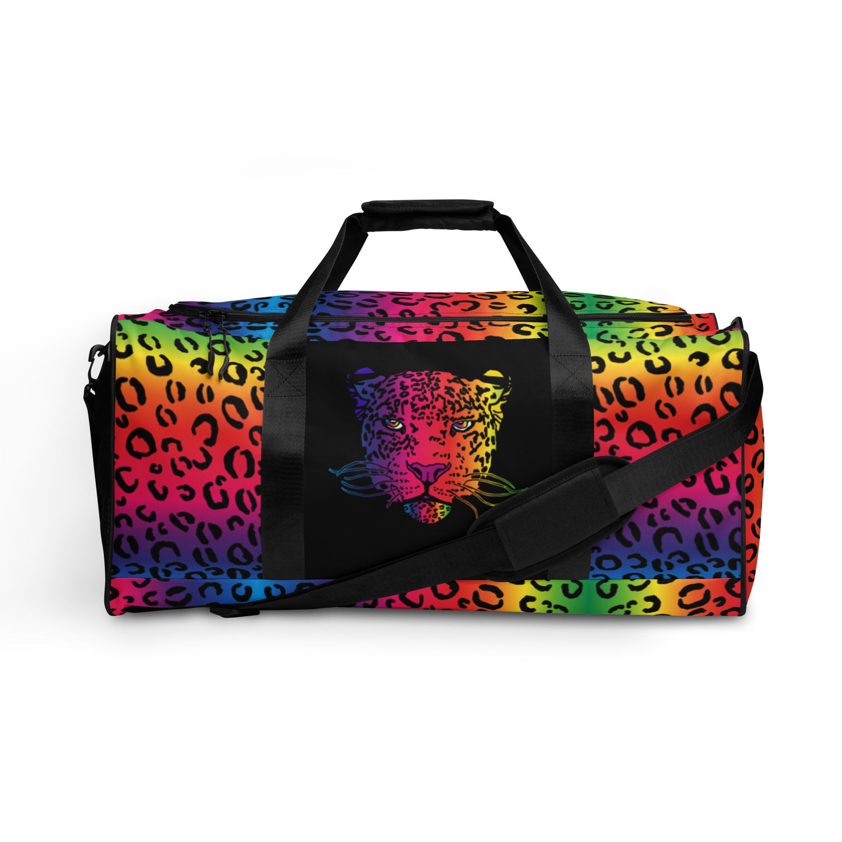 Rainbow Leopard Minimalist Duffle Bag | HipHatter